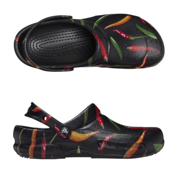 CROCS | Shoes | New Crocs Bistro Graphic Clog Slip Resistant Red Green ...